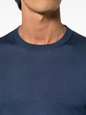 Canali Fine-knit Jumper - Blue
