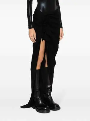 Rick Owens Virgin Wool Maxi Skirt