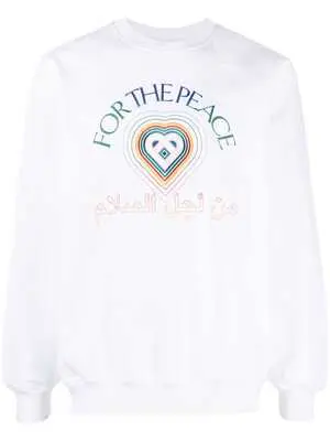 Casablanca Peace Gradient-print Sweatshirt - White