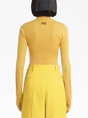Marni High-neck Ribbed Jumper - Yellow