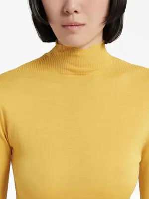 Marni High-neck Ribbed Jumper - Yellow