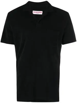 Orlebar Brown Terry-cloth Cotton Polo Shirt - Black