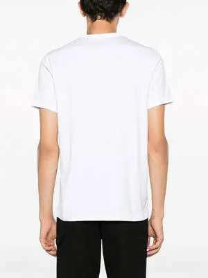 Fred Perry Ringer Wreath-embroidered T-shirt - White