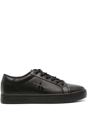 Calvin Klein Logo-embossed Leather Sneakers