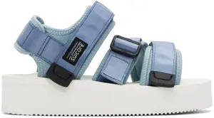 Suicoke SUICOKE Blue & White KISEE-PO Sandals - Blue/white