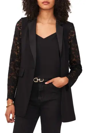Vince Camuto Lace Sleeve Blazer