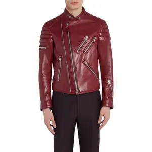 TOM FORD Glossy Plongé Leather Biker Jacket
