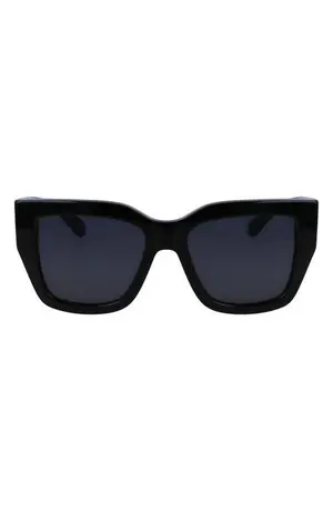 FERRAGAMO Gancini Modified Rectangle Sunglasses - Black