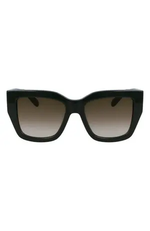 FERRAGAMO Gancini Modified Rectangle Sunglasses - Dark Green