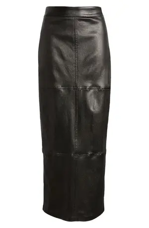 NIKKI LUND Iggy Metallic Maxi Skirt - Black