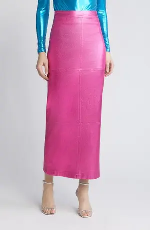 Women's Pink Metallic Skirts