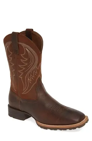 Ariat Hybrid Rancher Cowboy Boot Brown Oiled Rowdy