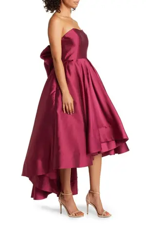 HUTCH Adaleigh Strapless High-low Gown