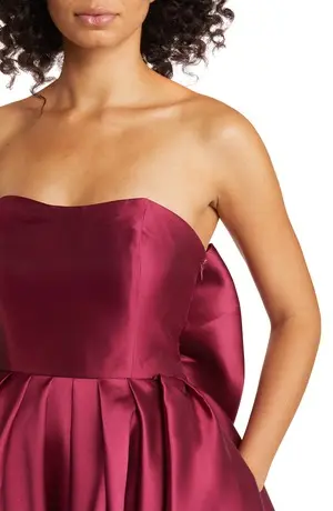 HUTCH Adaleigh Strapless High-low Gown