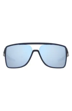 Oakley Castel 63mm Prizm™ Polarized Oversize Rectangular Sunglasses - Trans Blue