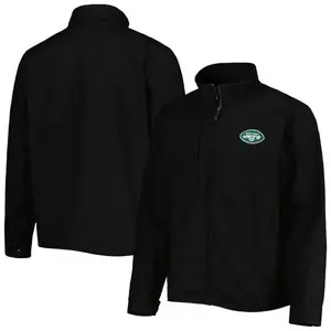 DUNBROOKE New York Jets Tri-blend Full-zip Jacket - Black