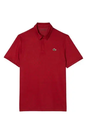Lacoste Regular Fit Print Stretch Polo Shirt Iqf Ora/ Marine