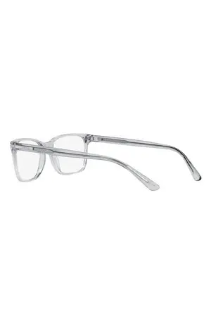 Prada 56mm Rectangular Eyeglasses - Crystal Grey