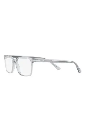 Prada 56mm Rectangular Eyeglasses - Crystal Grey