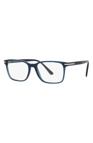 Prada 56mm Rectangular Eyeglasses - Crystal