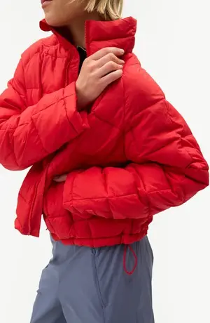 HALFDAYS Nellie Packable Puffer Jacket - Rouge