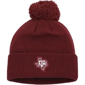 Adidas Texas A&m Aggies 2023 Sideline Cold.rdy Cuffed Knit Hat With Pom - Maroon