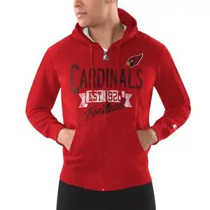 STARTER Arizona S Domestic Post Season Full-zip Hoodie - Cardinal