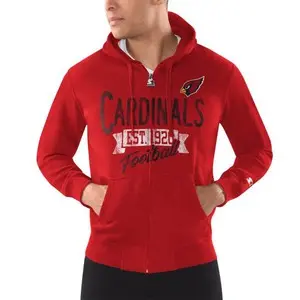 STARTER Arizona Cardinals Post Season Full-zip Hoodie - Cardinal
