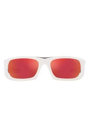 Prada 59mm Gradient Irregular Sunglasses - Orange