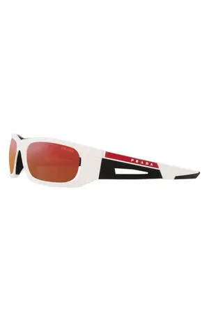 Prada 59mm Gradient Irregular Sunglasses