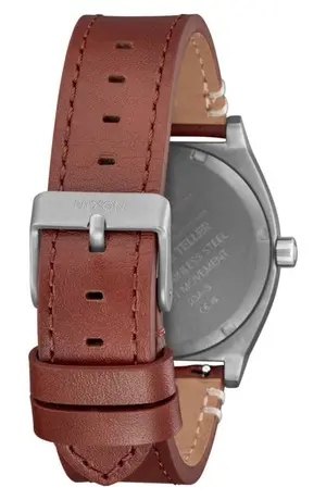Nixon Time Teller Strap Watch - Lt Gunmetal / Basalt / Sienna