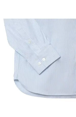 Lacoste Slim Fit Pinstripe Stretch Button-up Shirt - Blanc/panorama