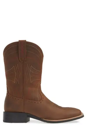 Ariat Leather Cowboy Boot - Distressed Brown