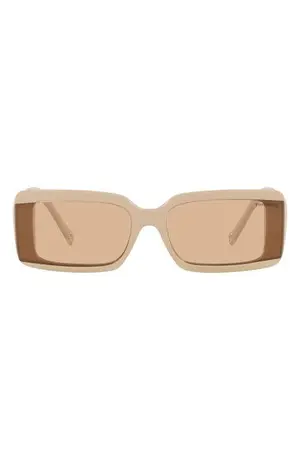 Tiffany & Co. Tiffany & Co. 62mm Oversized Rectangle Sunglasses Beige