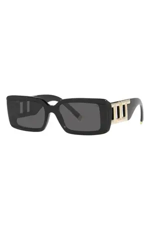 Tiffany & Co. 62mm Oversized Rectangle Sunglasses - Black