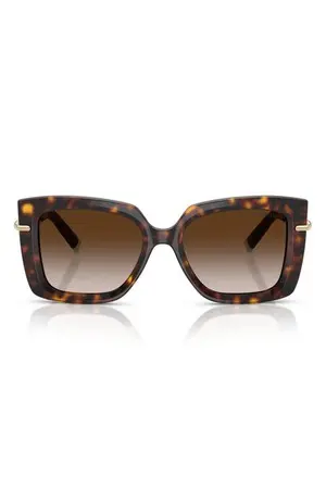 Tiffany & Co. Tiffany & Co. 53mm Butterfly Sunglasses Havana/brown Gradient