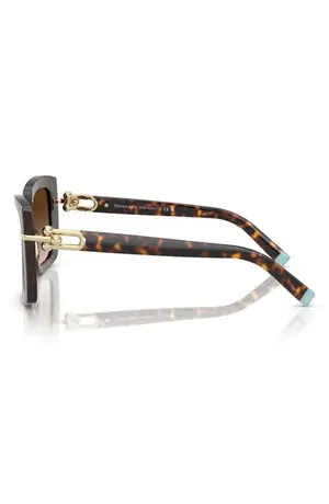 Tiffany & Co. 53mm Butterfly Sunglasses - Havana/brown Gradient