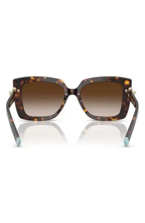 Tiffany & Co. 53mm Butterfly Sunglasses - Havana/brown Gradient