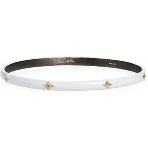 Armenta Old World Enamel Bangle - White/blackened Silver/gold