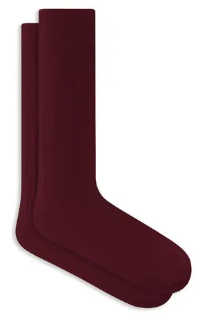 Bugatchi Bugatchi Diamond Cluster Dress Socks Bordeaux