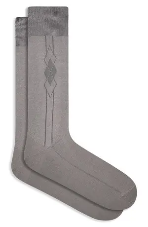 Bugatchi Bugatchi Diamond Cluster Dress Socks Silver