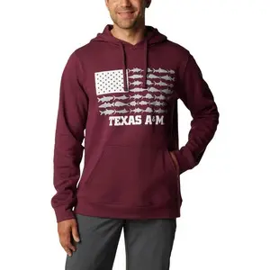 Columbia Texas A&m Aggies Pfg Fish Flag Ii Pullover Hoodie