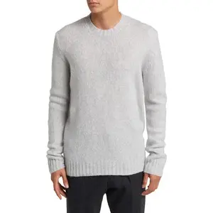 Nn07 Lee 6598 Wool Blend Crewneck Sweater Light Grey Melange