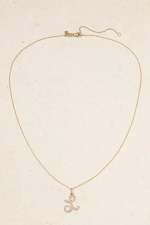 SYDNEY EVAN Initial Diamond Necklace