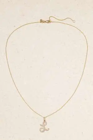 SYDNEY EVAN Initial Diamond Necklace
