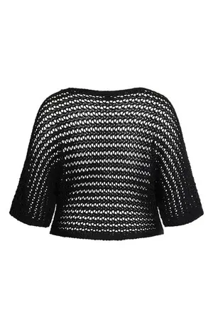 City Chic Pointelle Knit Pullover