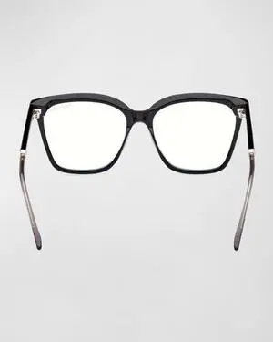 TOM FORD Blue Light Blocking Square Eyeglasses - Black