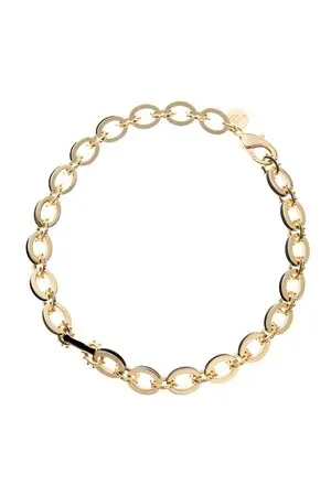 JANE WIN Enamel Chunky Link Chain - Black