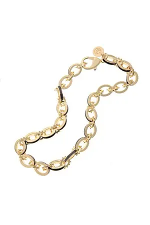JANE WIN Enamel Chunky Link Chain