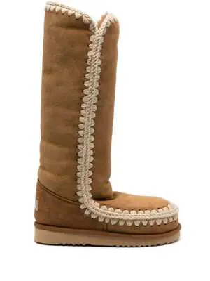 Mou Eskimo Leather Boots - Brown